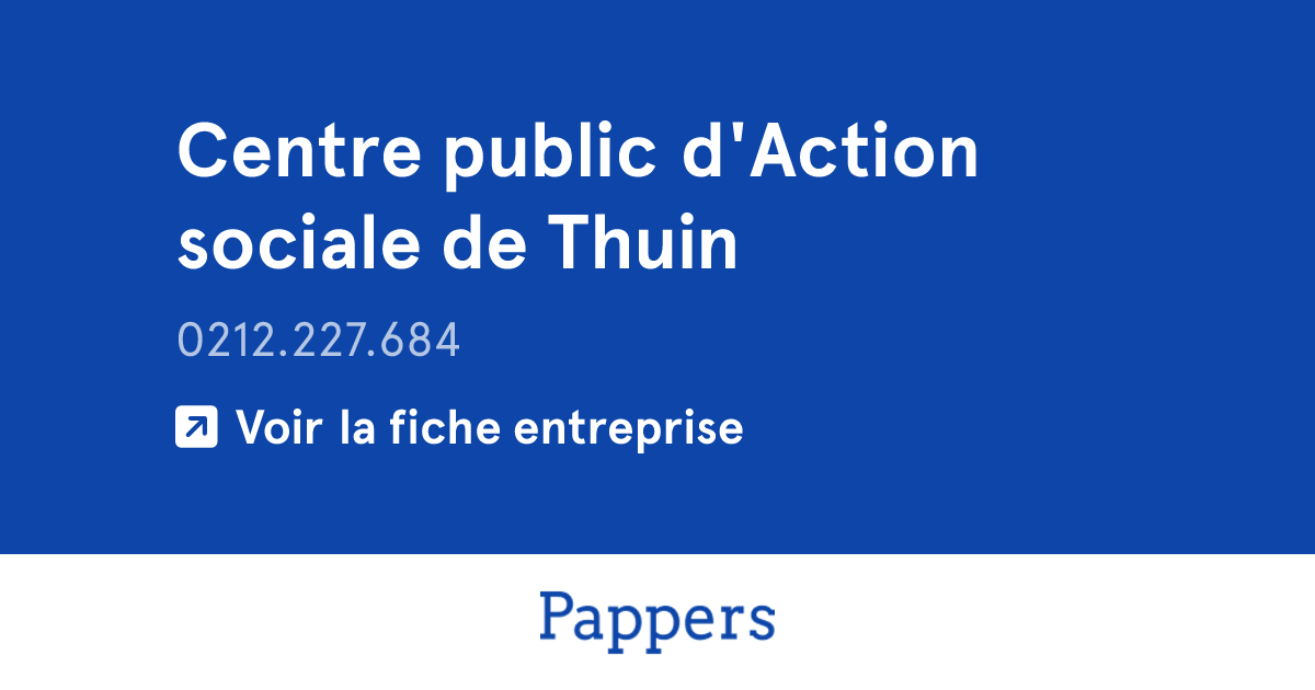 Centre public d'Action sociale de Thuin (0212.227.684) : Chiffre d ...
