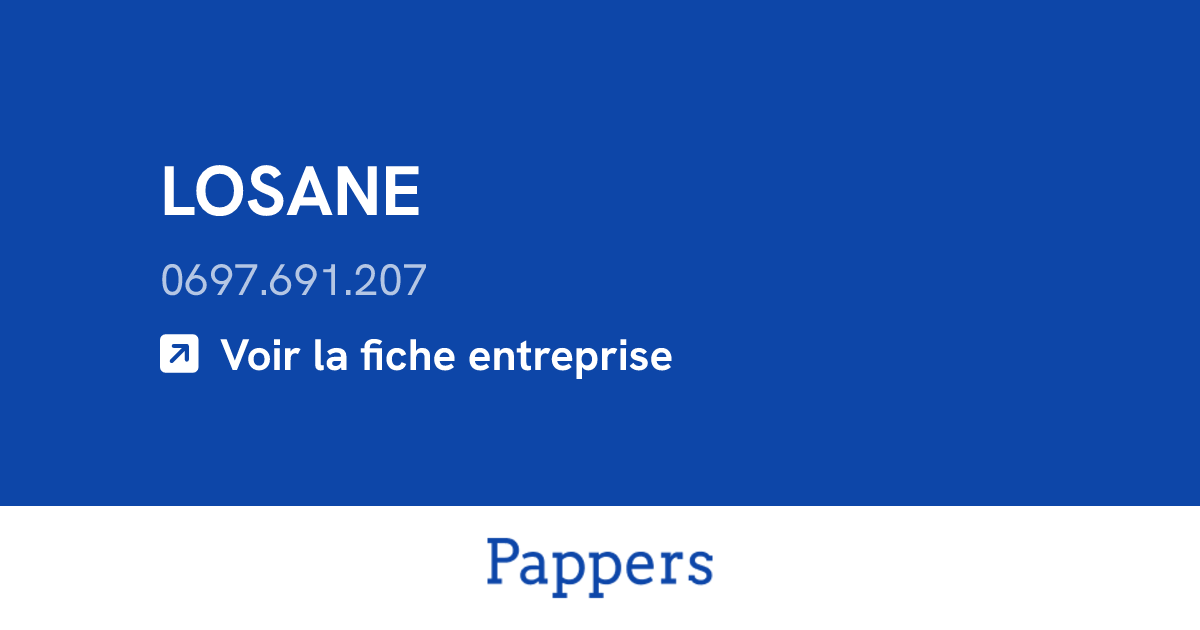 LOSANE (0697.691.207) : Chiffre d'affaires & dirigeants
