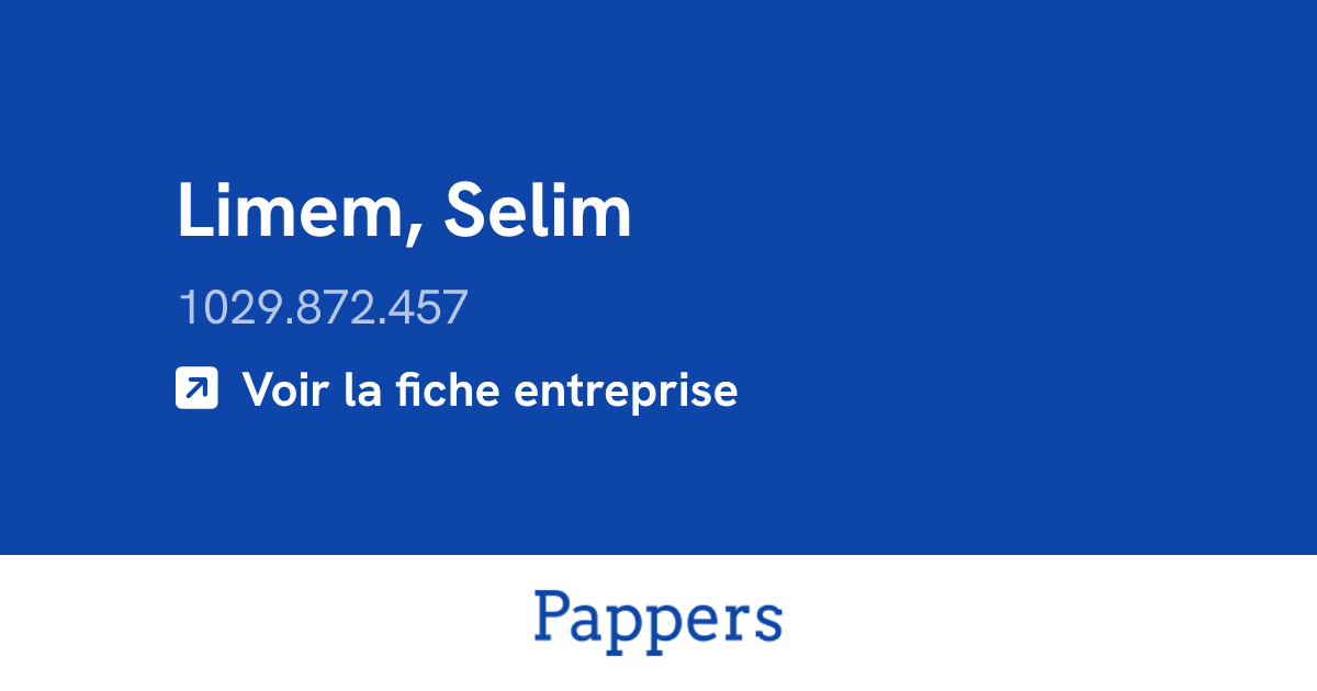 Limem, Selim (1029.872.457) : Chiffre d'affaires & dirigeants
