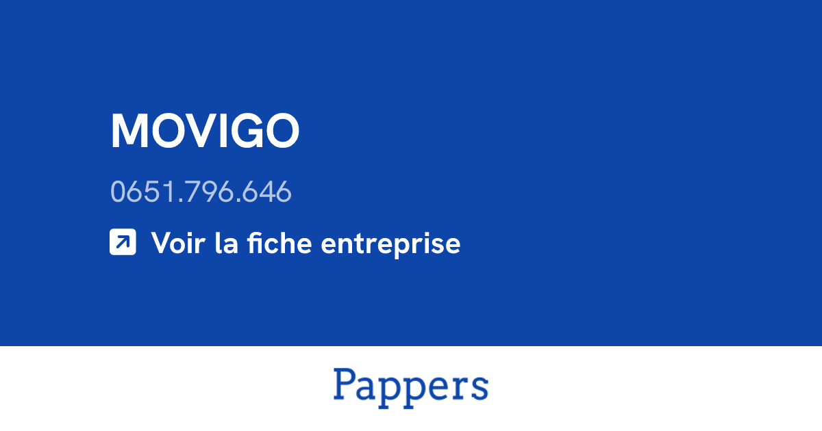MOVIGO (0651.796.646) : Chiffre d'affaires & dirigeants