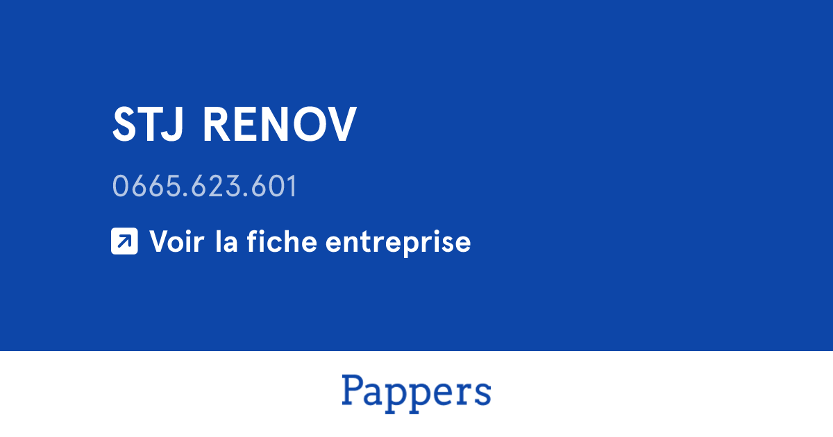 STJ RENOV (0665.623.601) : Chiffre d'affaires & dirigeants
